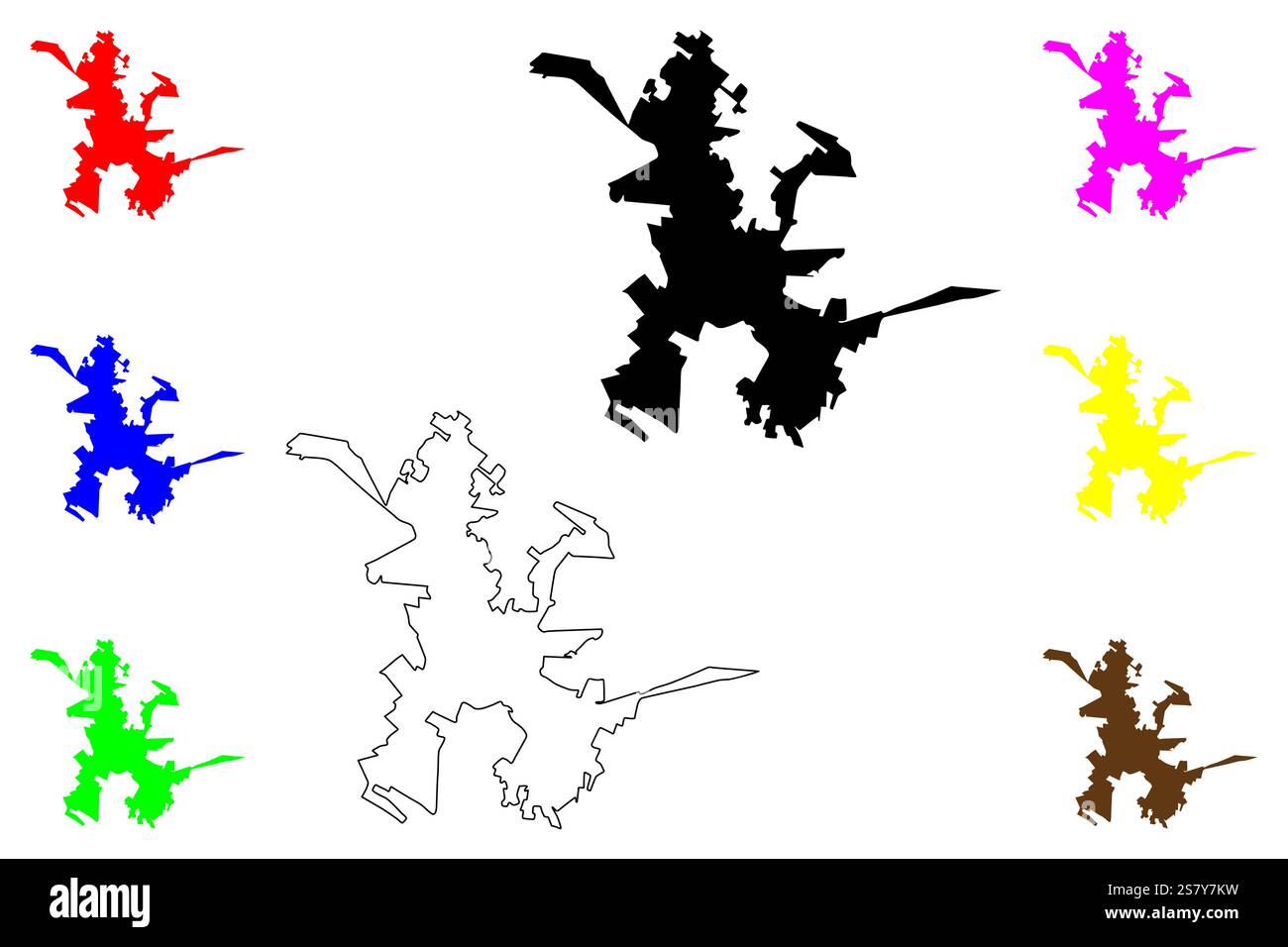 Marilia city (Federative Republic of Brazil, Sao Paulo state) map ...
