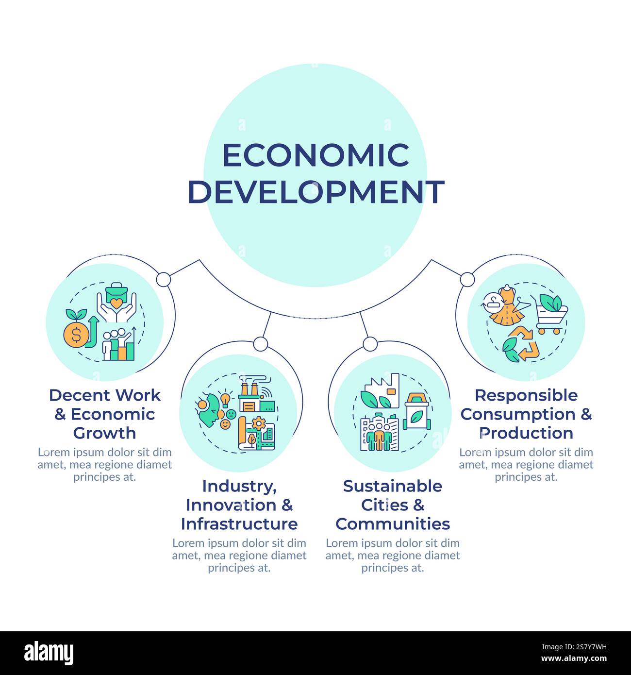 Financial sustainable society circular diagram infographic Stock Vector ...