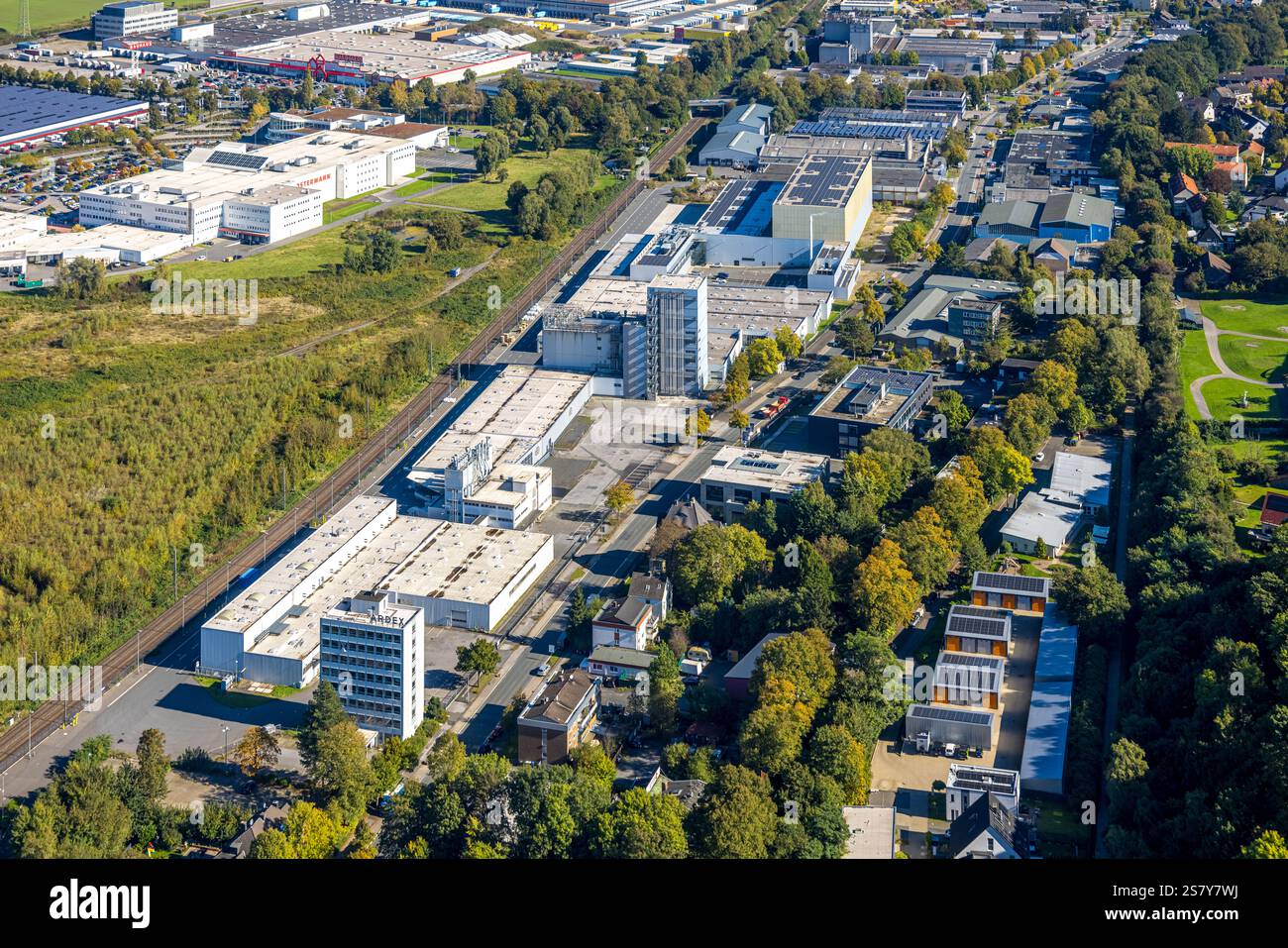 Aerial photo, ARDEX GmbH, Building materials, Witten-Annen, North Rhine ...