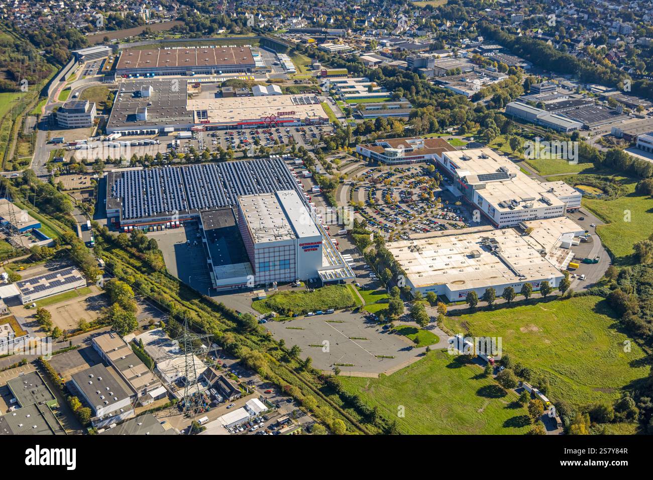 Aerial view, Ostermann Centrum Witten, furnishing center and furniture ...
