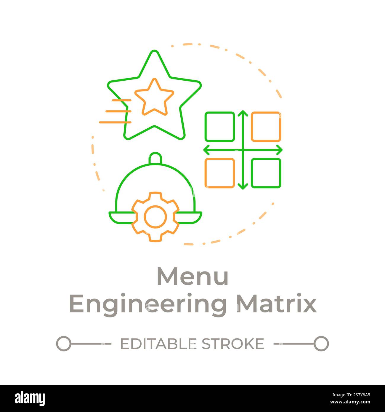 Menu engineering matrix duo tone concept icon Stock Vector Image & Art ...