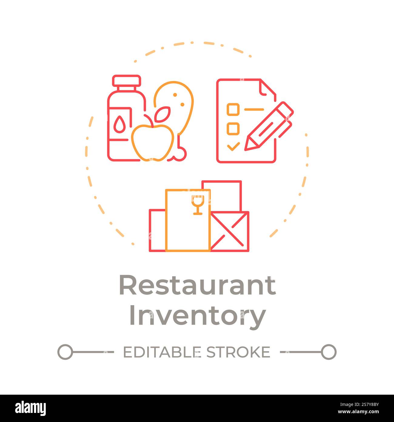 Restaurant inventory duo tone concept icon Stock Vector Image & Art - Alamy