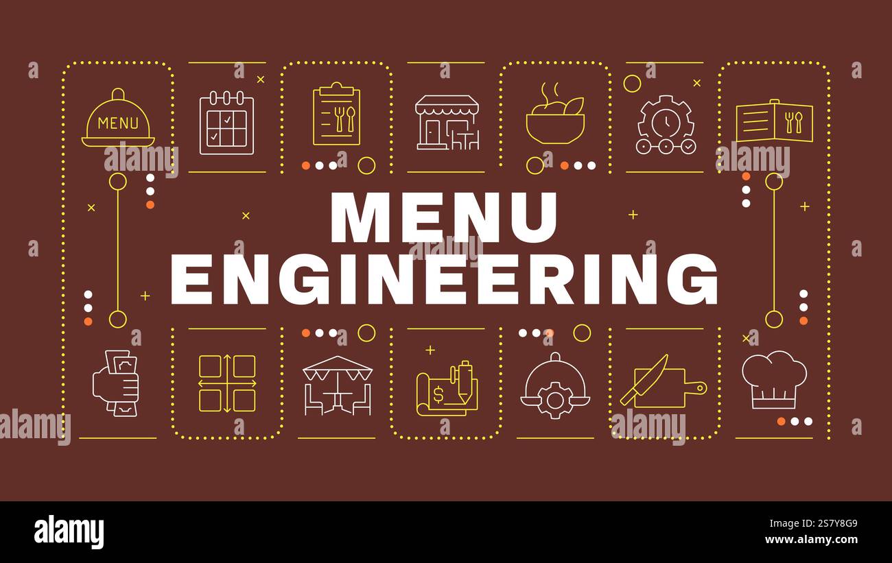 Menu engineering brown word concept Stock Vector Image & Art - Alamy