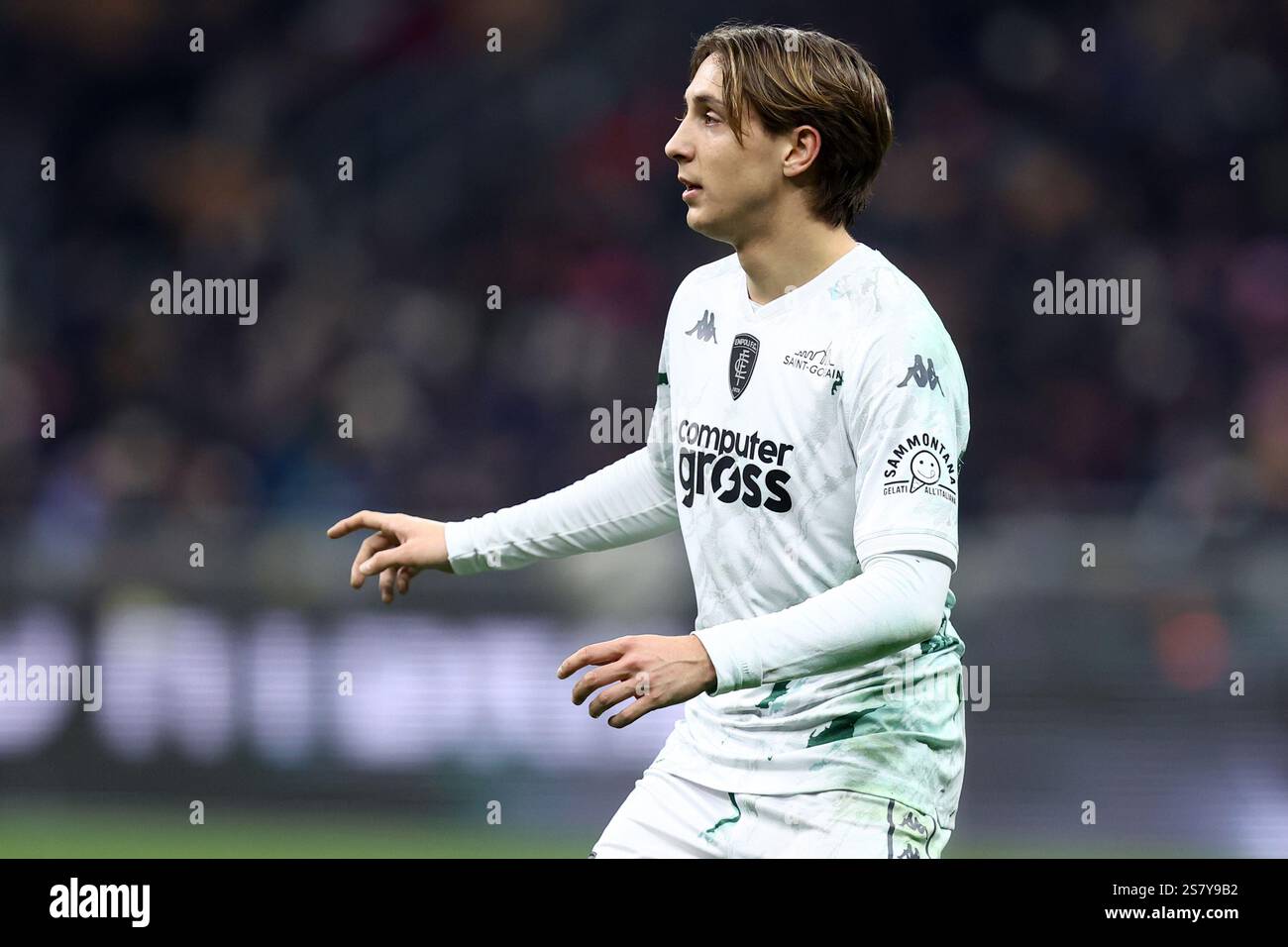 Milano, Italy. 19th Jan, 2025. Jacopo Fazzini of Empoli Fc looks on ...