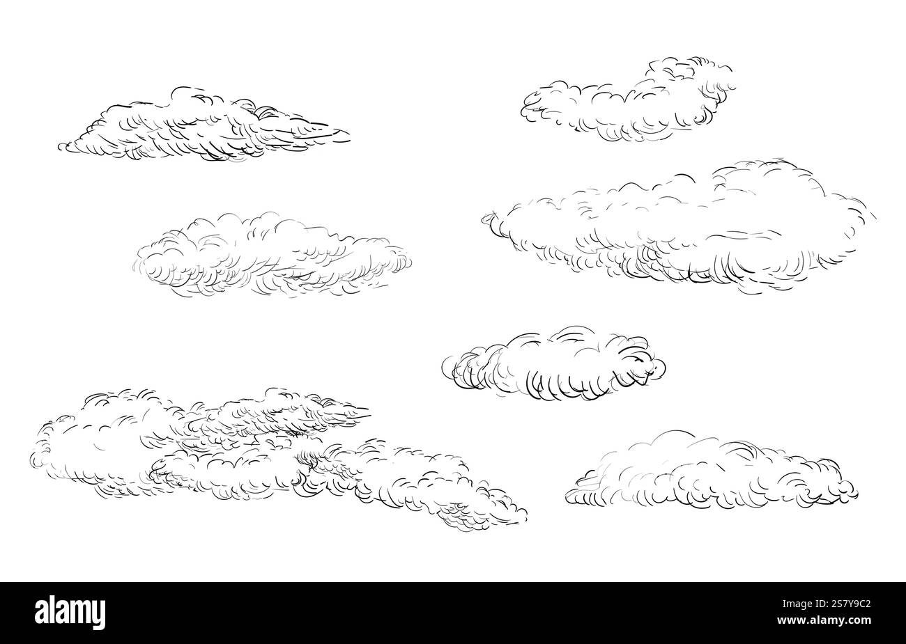 Cloud sketch drawing hi-res stock photography and images - Alamy