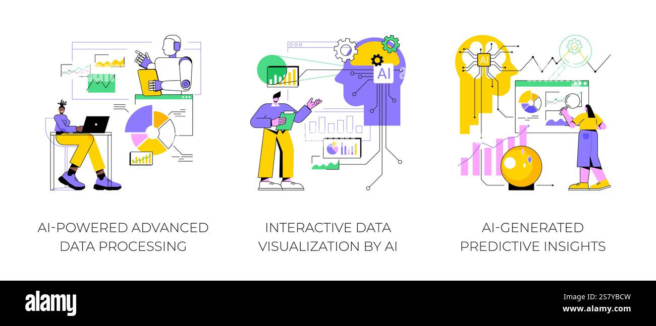 AI-Powered Data Analysis abstract concept vector illustrations Stock Vector Image & Art - Alamy
