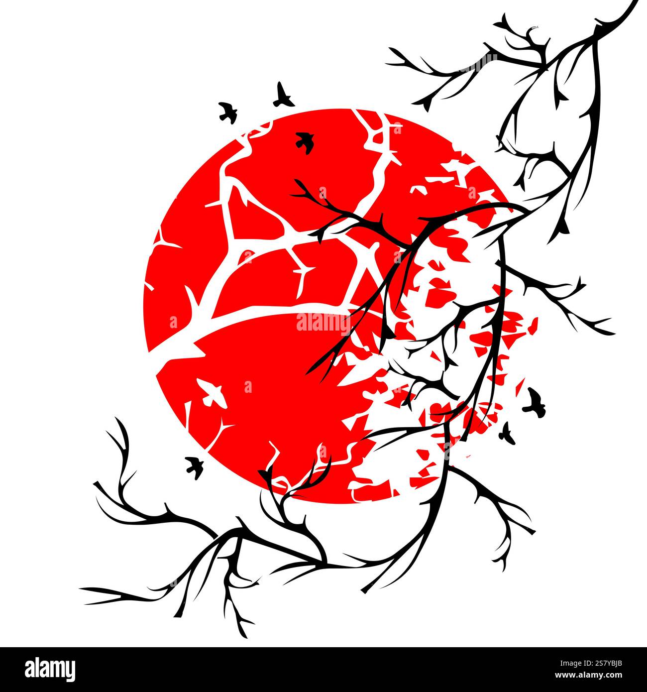 Cherry blossom branch with sakura flower. Watercolor cherry blossom ...