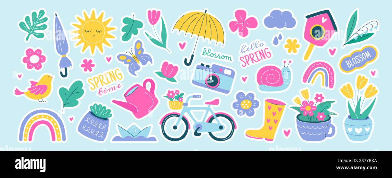 Cute diary journal stickers. Trendy daily planner labels, scrapbook ...