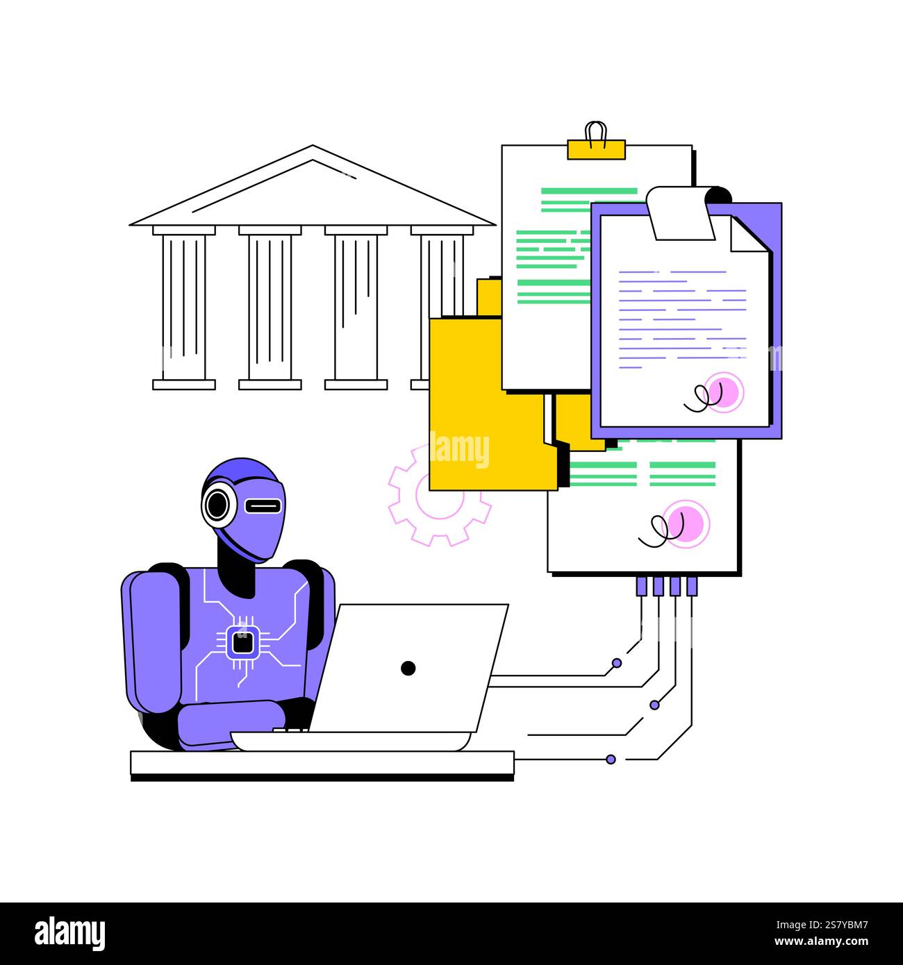 AI-Streamlined Citizen Services abstract concept vector illustration Stock Vector Image & Art ...