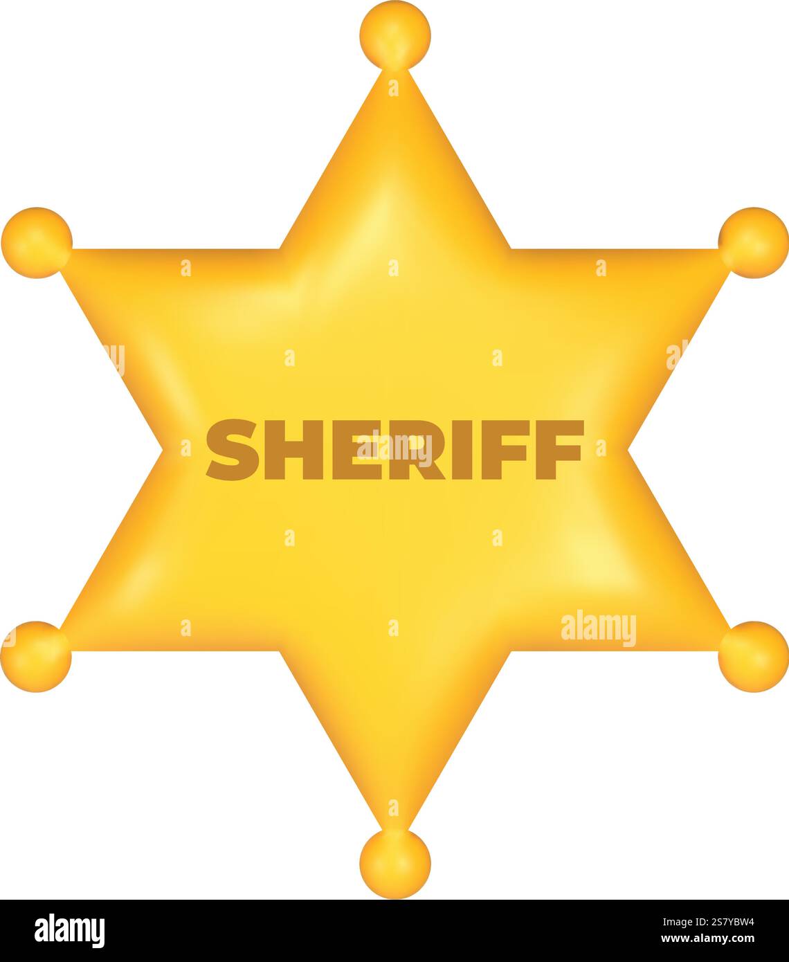 Sheriff badge symbol representing law enforcement authority. Vector ...