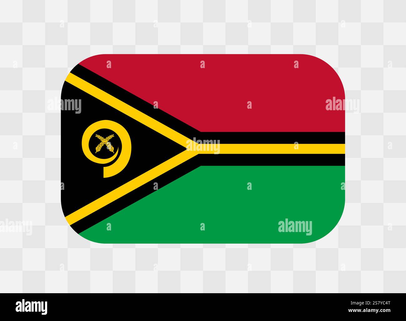 Vanuatu flag - rounded rectangle colorful flag representing a country cultural identity and ...