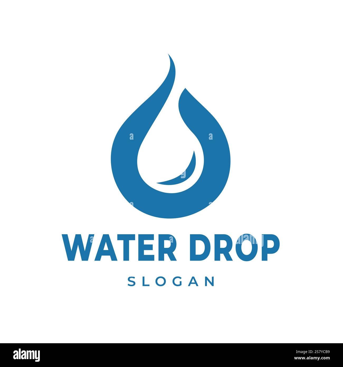 Simple Water Drop Logo Design In Blue Vector Illustration Stock Vector ...