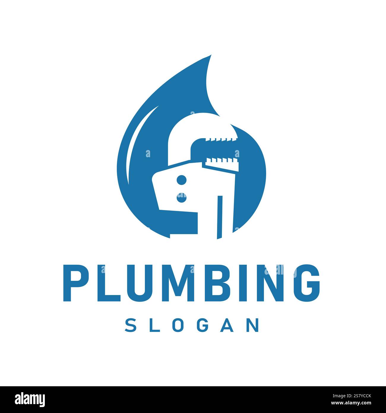 Water Drop Design with Wrench Simple Plumbing Repair Logo Vector Illustration Stock Vector Image ...