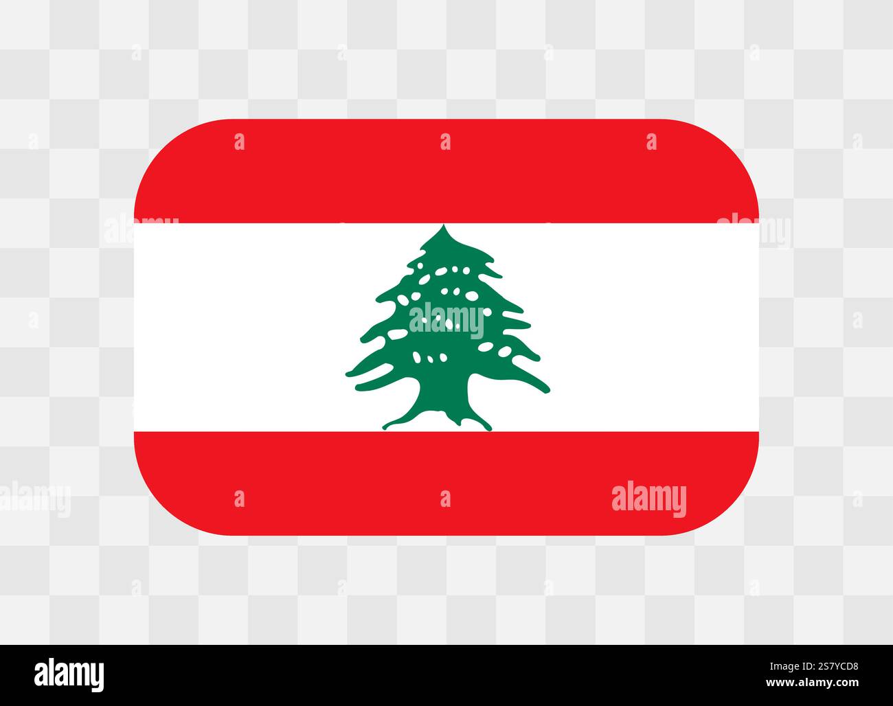 Lebanon flag - rounded rectangle colorful flag representing a country ...