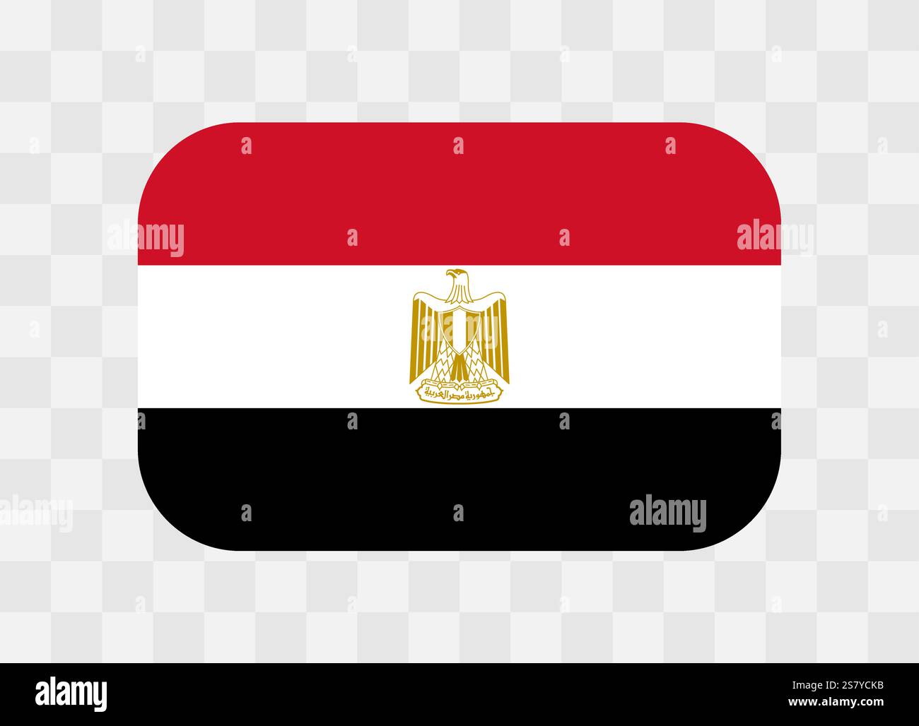 Egypt flag - rounded rectangle colorful flag representing a country ...