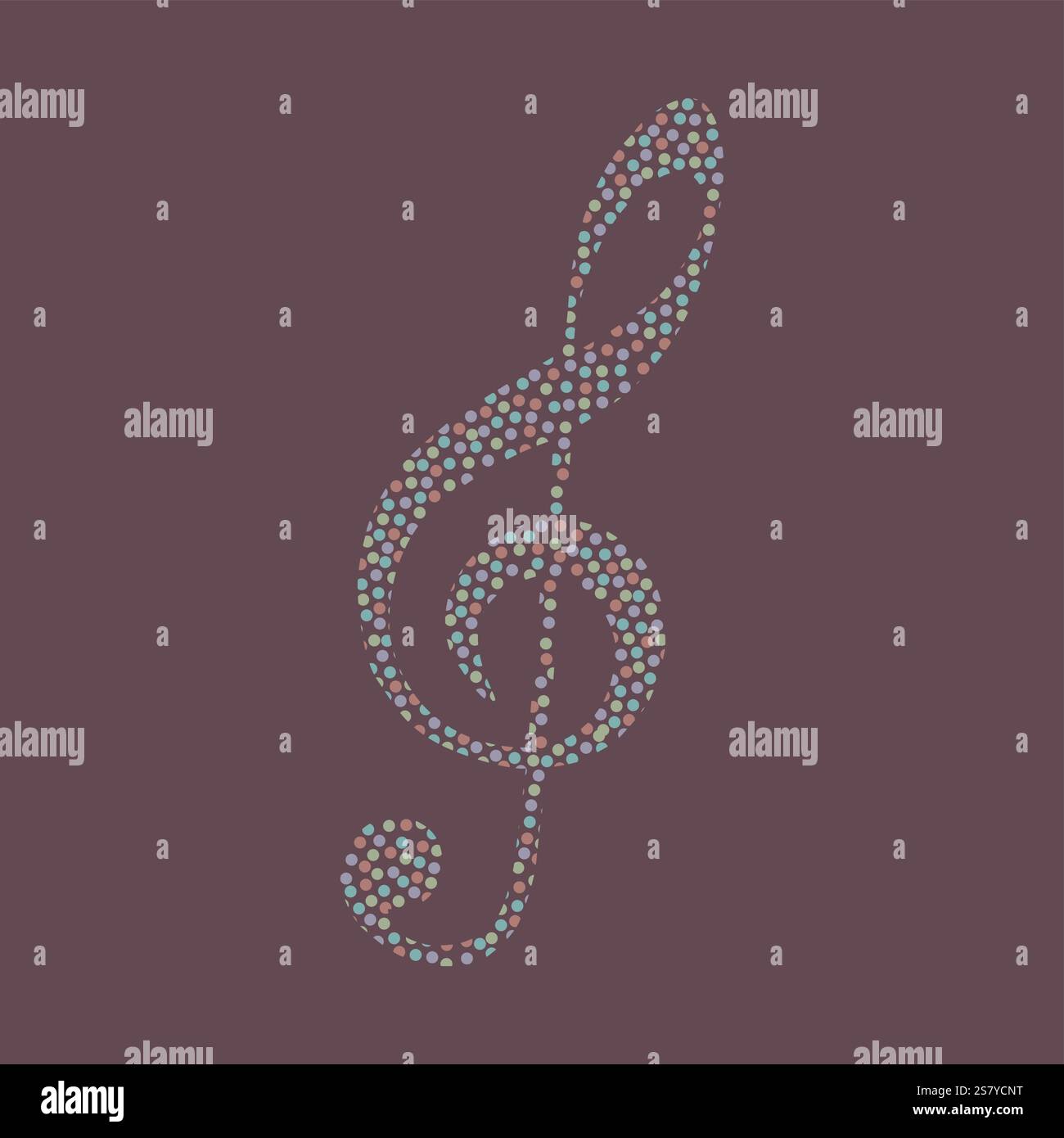 treble clef.vector illustration in the form of treble clef symbol Stock ...