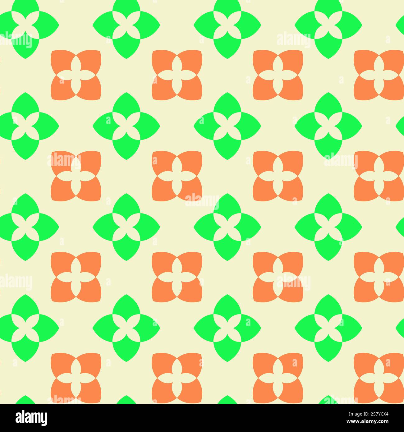 Irish clover symbol checkered seamless pattern. Traditional tricolour ...