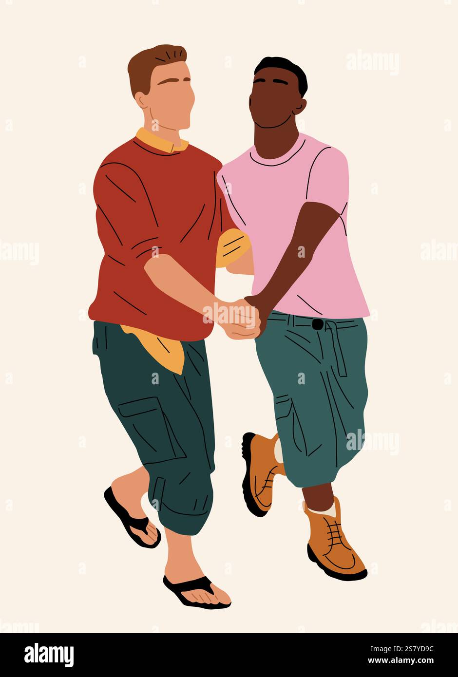 Portrait modern young family Stock Vector Images - Alamy