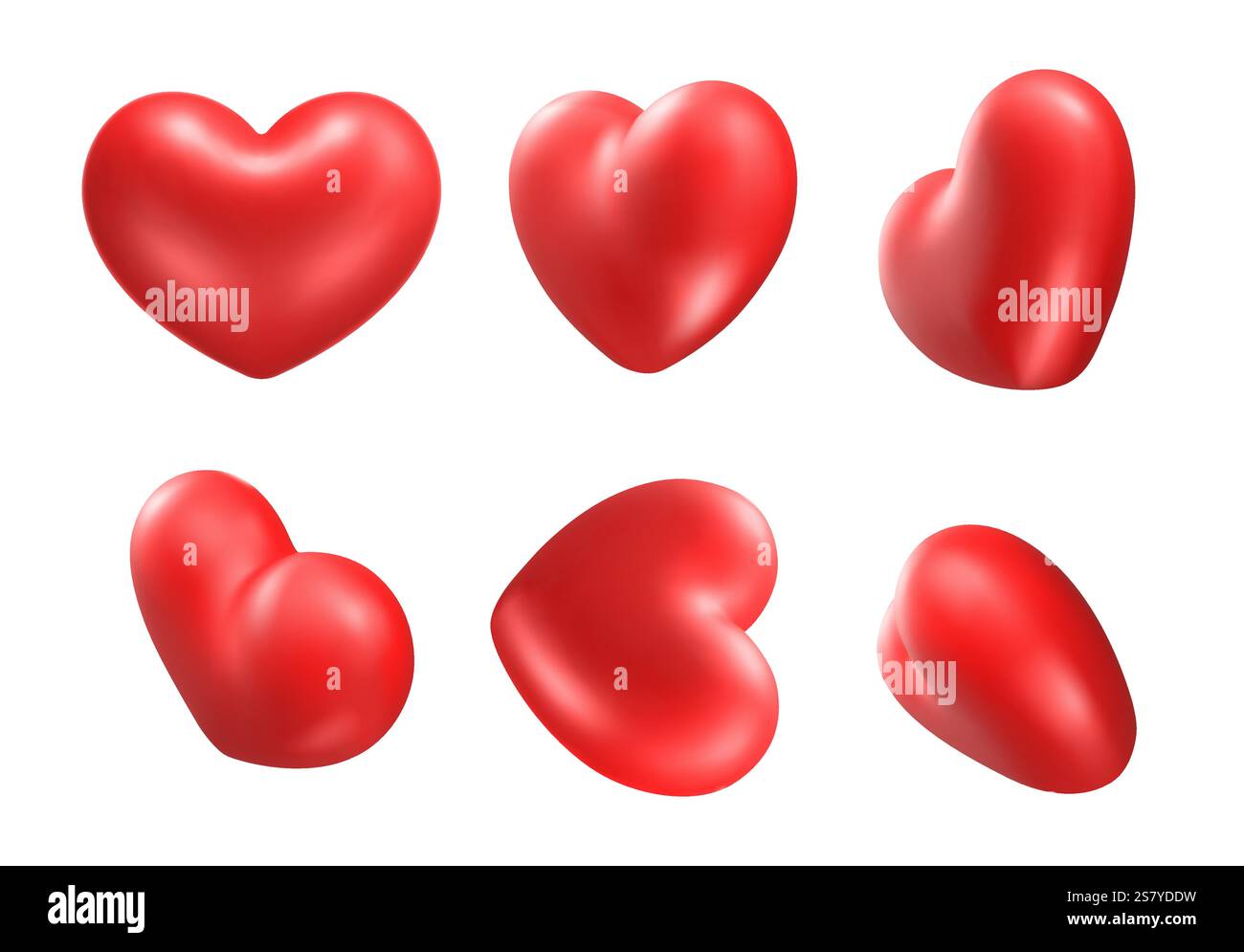 Flying red hearts icon Cut Out Stock Images & Pictures - Alamy