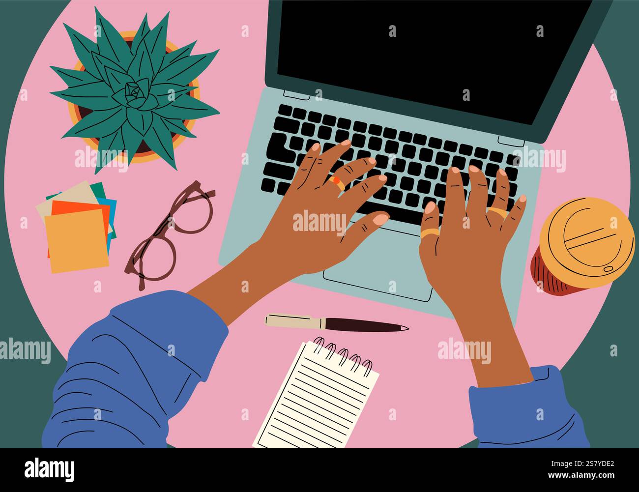 Using keyboard top view Stock Vector Images - Alamy