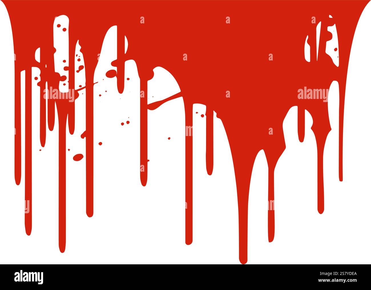 Dripping Red Paint or Ink viscous liquid silhouette Vector Design ...