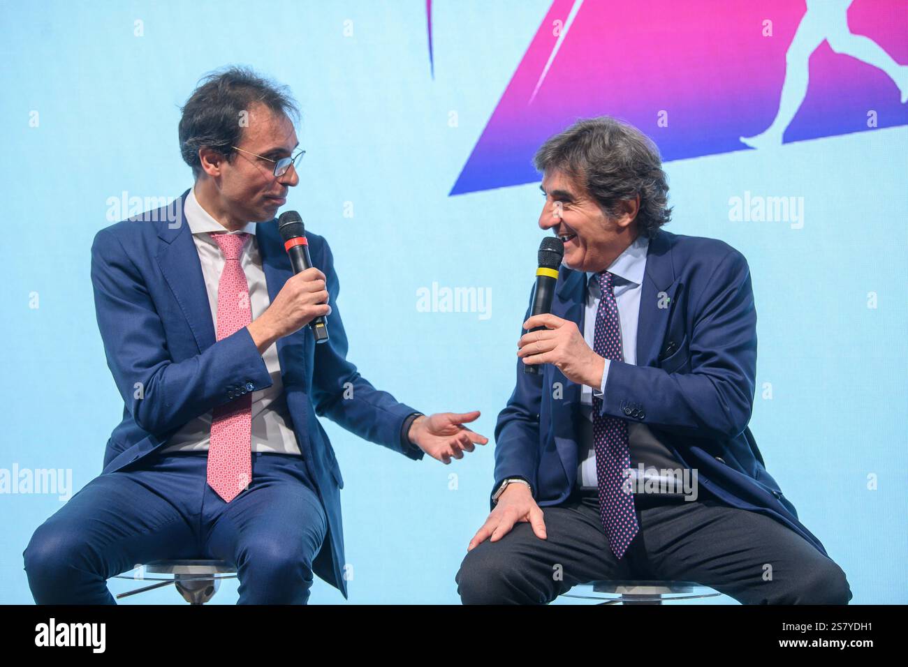 Arese, Milano. 20th Jan, 2025. Remo Taricani e Urbano Cairo al Wizz Air ...