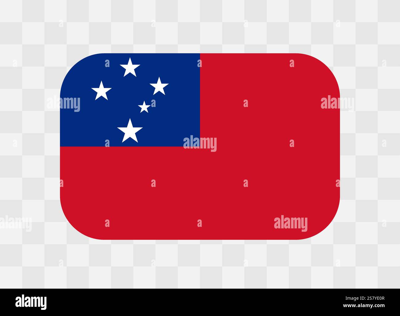 Samoa flag - rounded rectangle colorful flag representing a country ...
