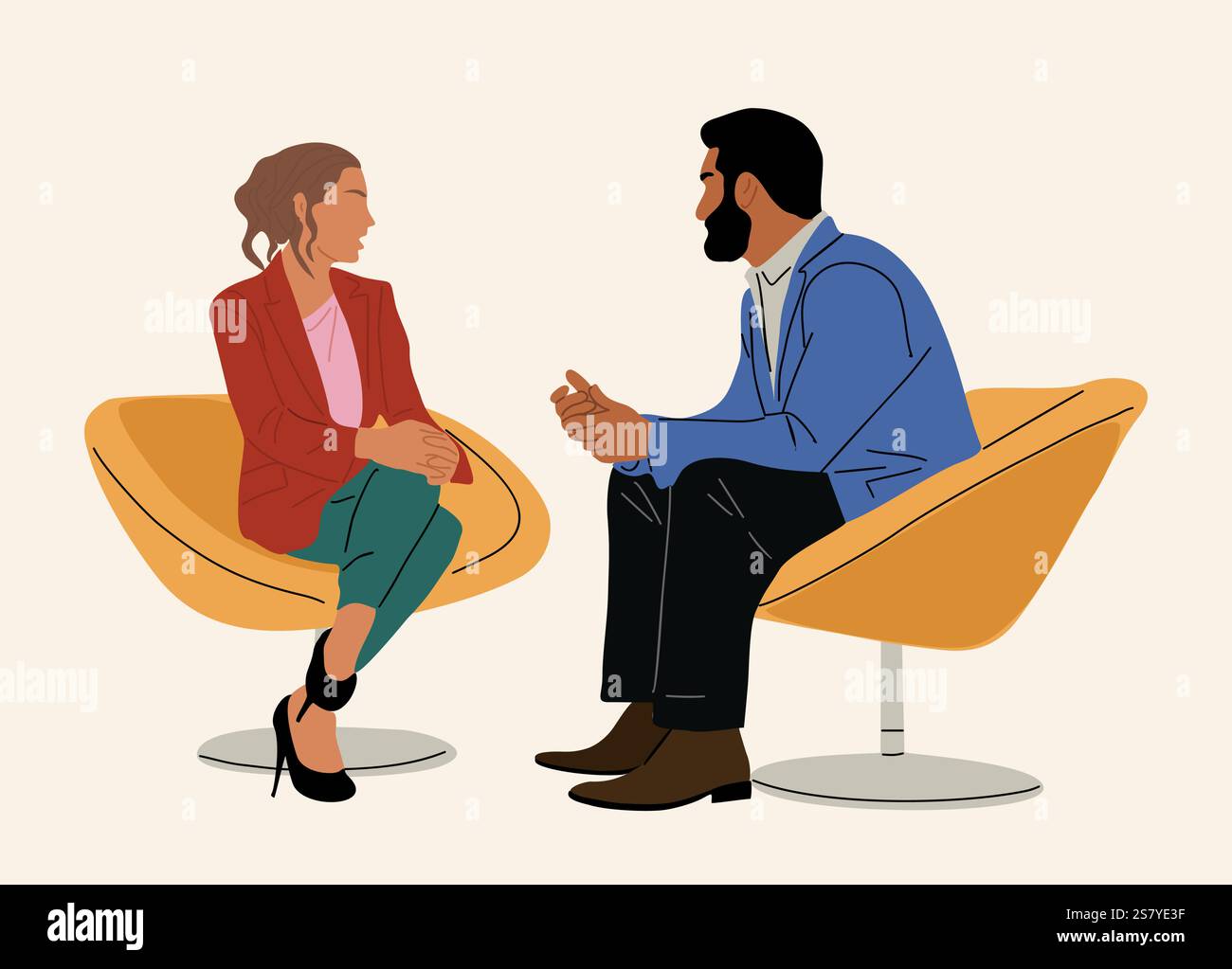 Casual interview woman Stock Vector Images - Alamy