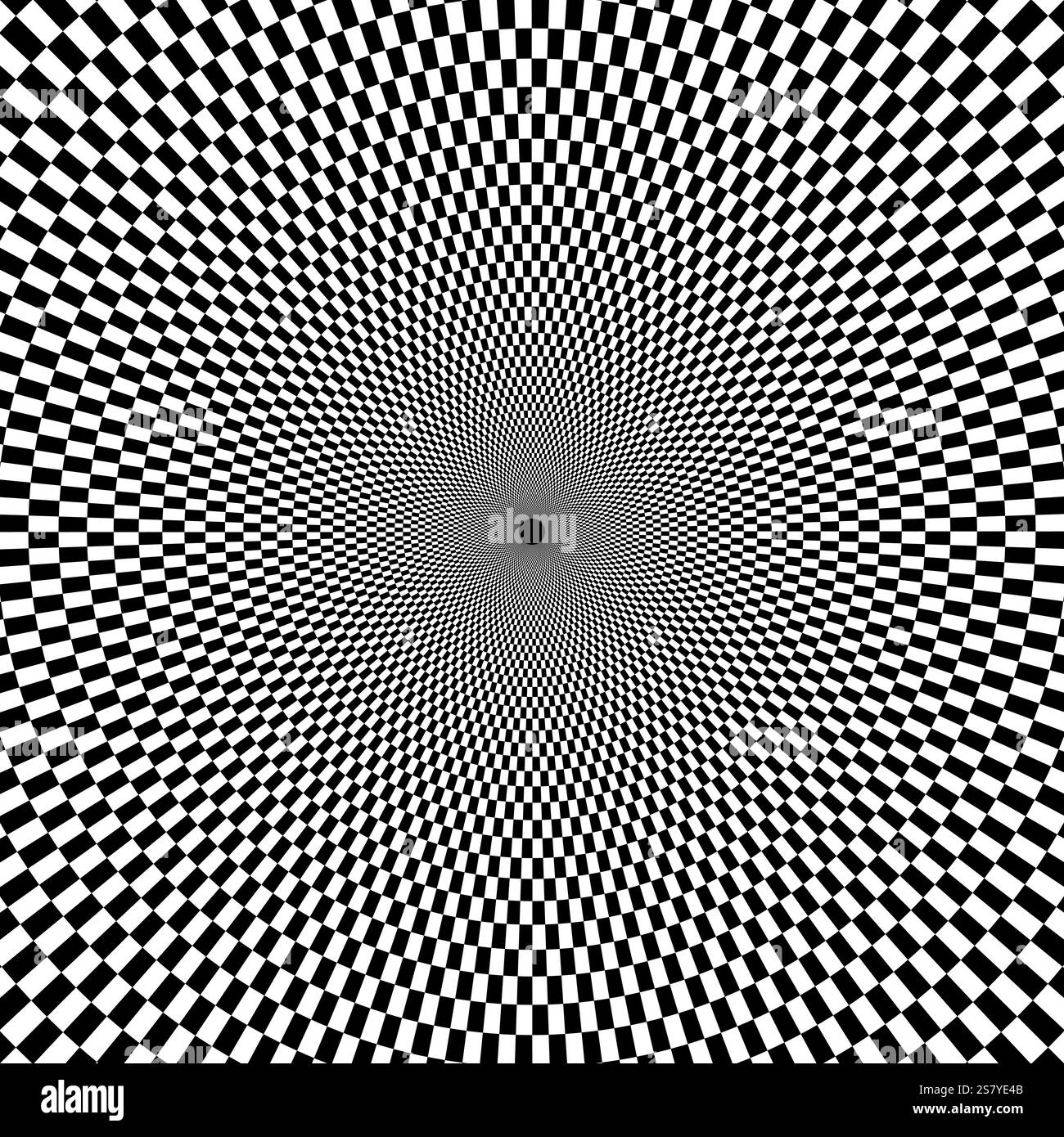 Optical checkered spiral illusion background. Magic psychedelic pattern ...