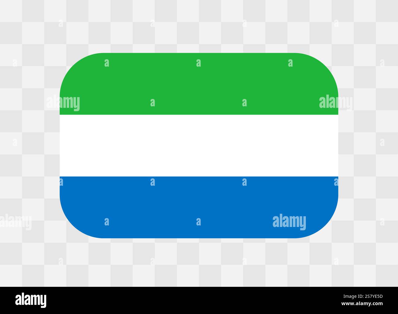 Sierra Leone flag - rounded rectangle colorful flag representing a ...