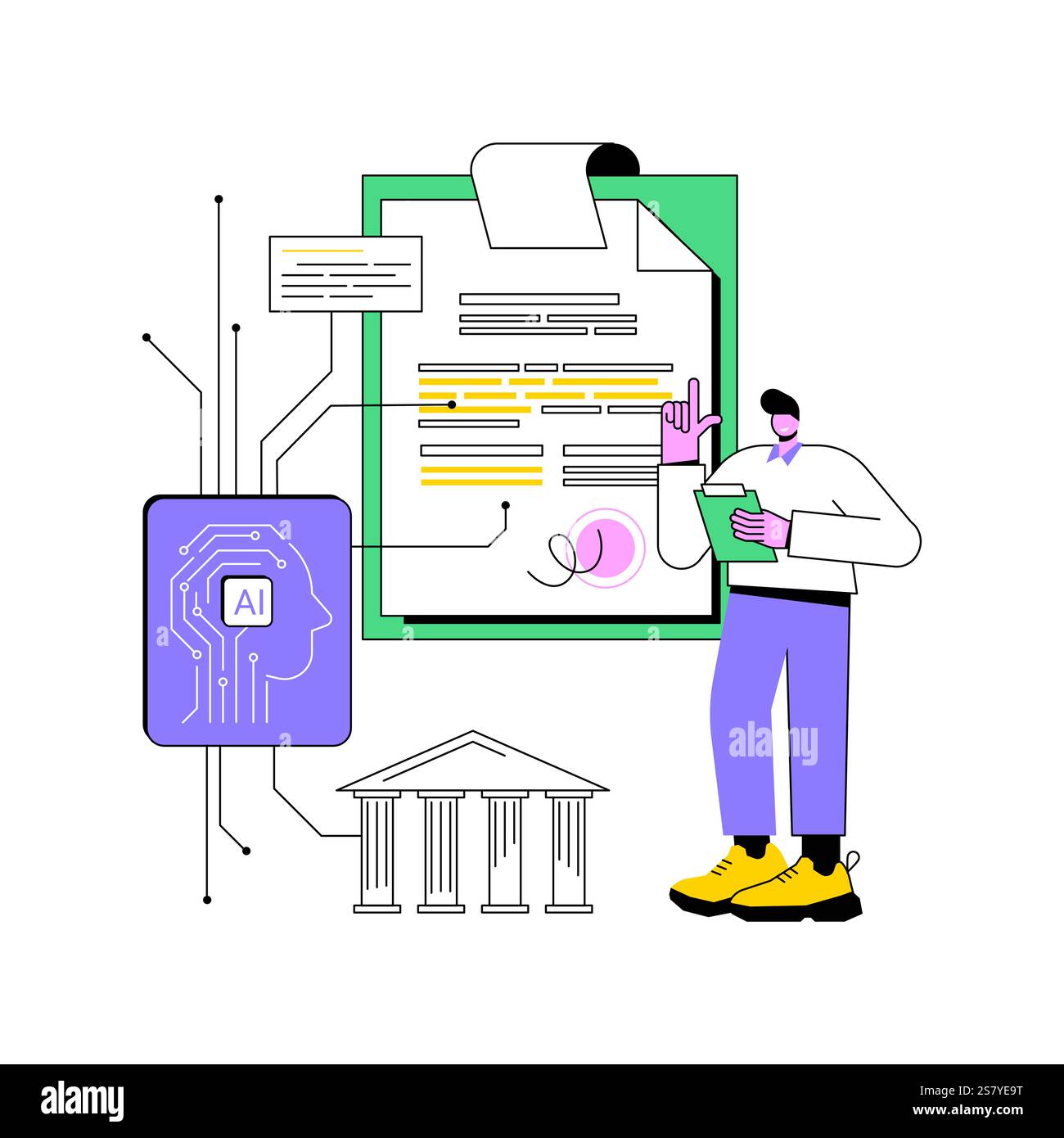 AI-Optimized Regulatory Compliance abstract concept vector illustration ...