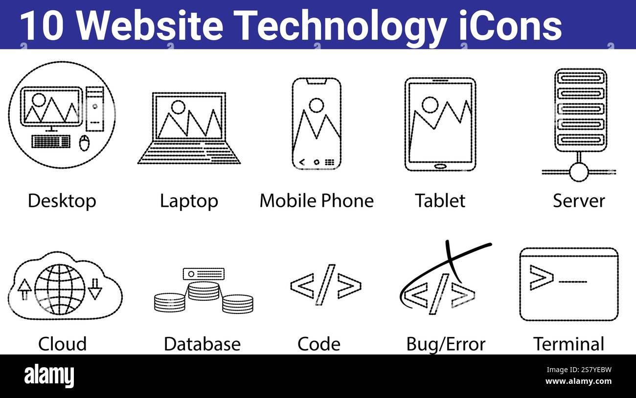 Desktop terminal icons hi-res stock photography and images - Alamy
