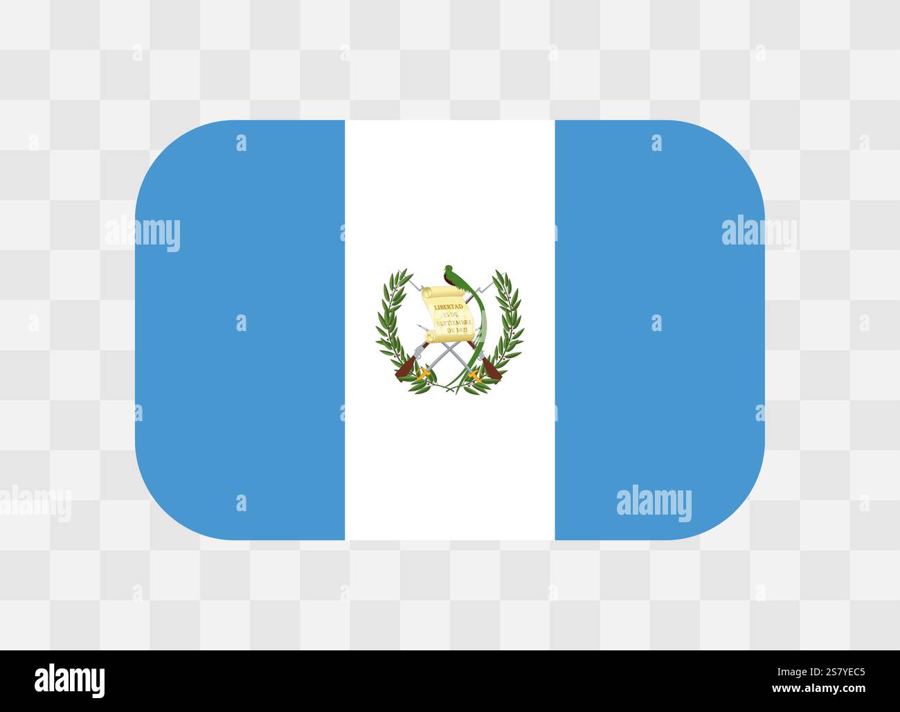 Guatemala flag - rounded rectangle colorful flag representing a country ...