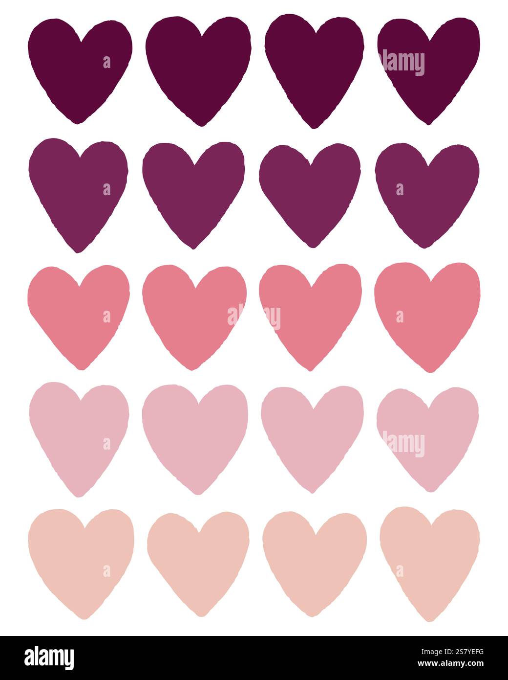 Love heart pattern illustration. Cute romantic hearts background ...