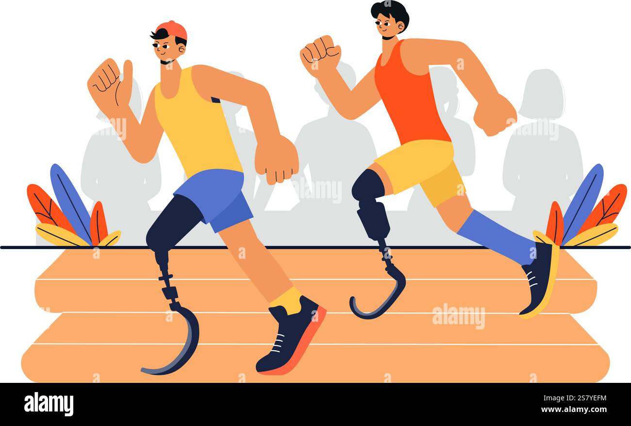 Sports for Disabled People Vector Illustration Featuring Sports ...