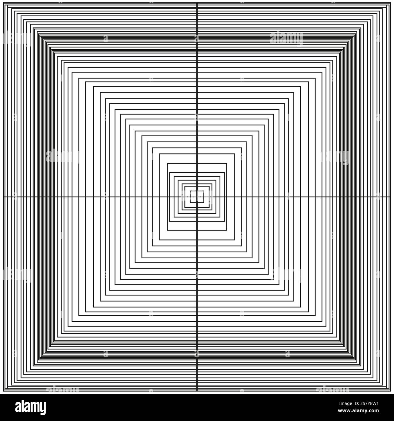 Geometric square pattern. Abstract minimal lines. White black symmetry. Vector illustration ...