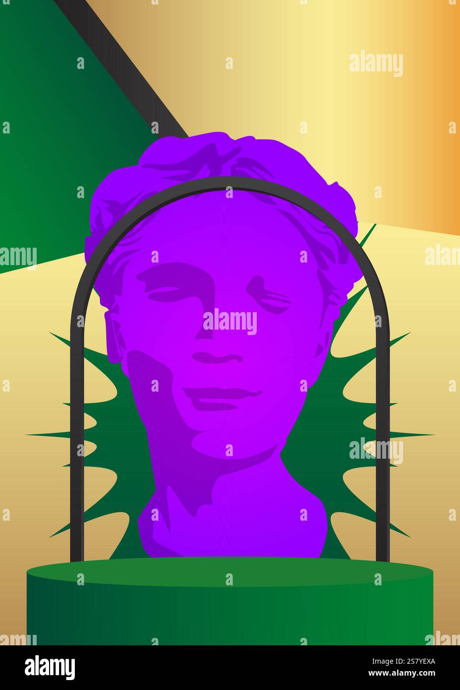 Sculpture is of ancient pedestal statue Stock Vector Images - Alamy