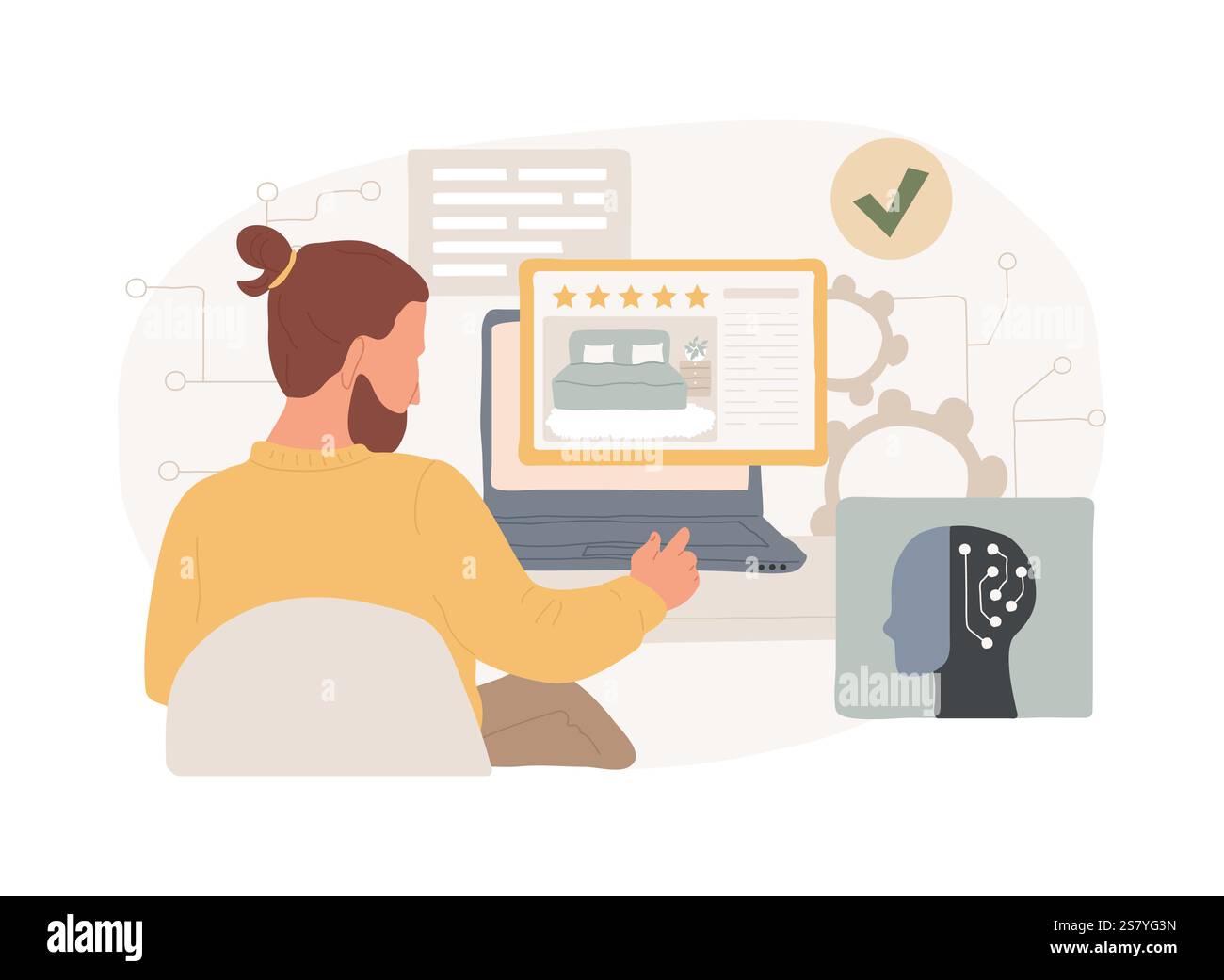 AI-Enhanced Reservation Management abstract concept vector illustration ...