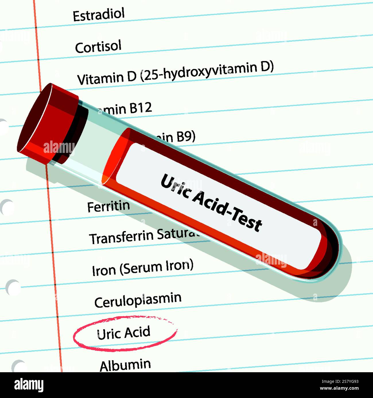Illustration of a uric acid blood test tube Stock Vector Image & Art ...