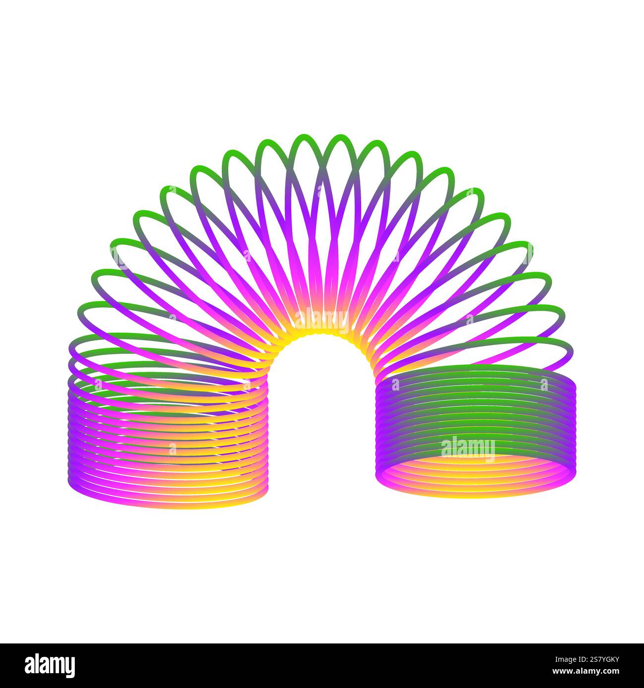 Colorful spring icon. Rainbow spiral shape. Gradient vibrant design ...