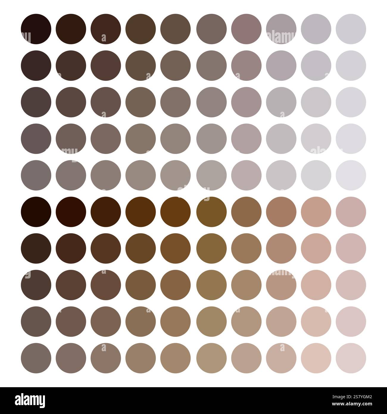 Color palette grid. Brown gradient tones. Neutral shades focus. Minimal ...