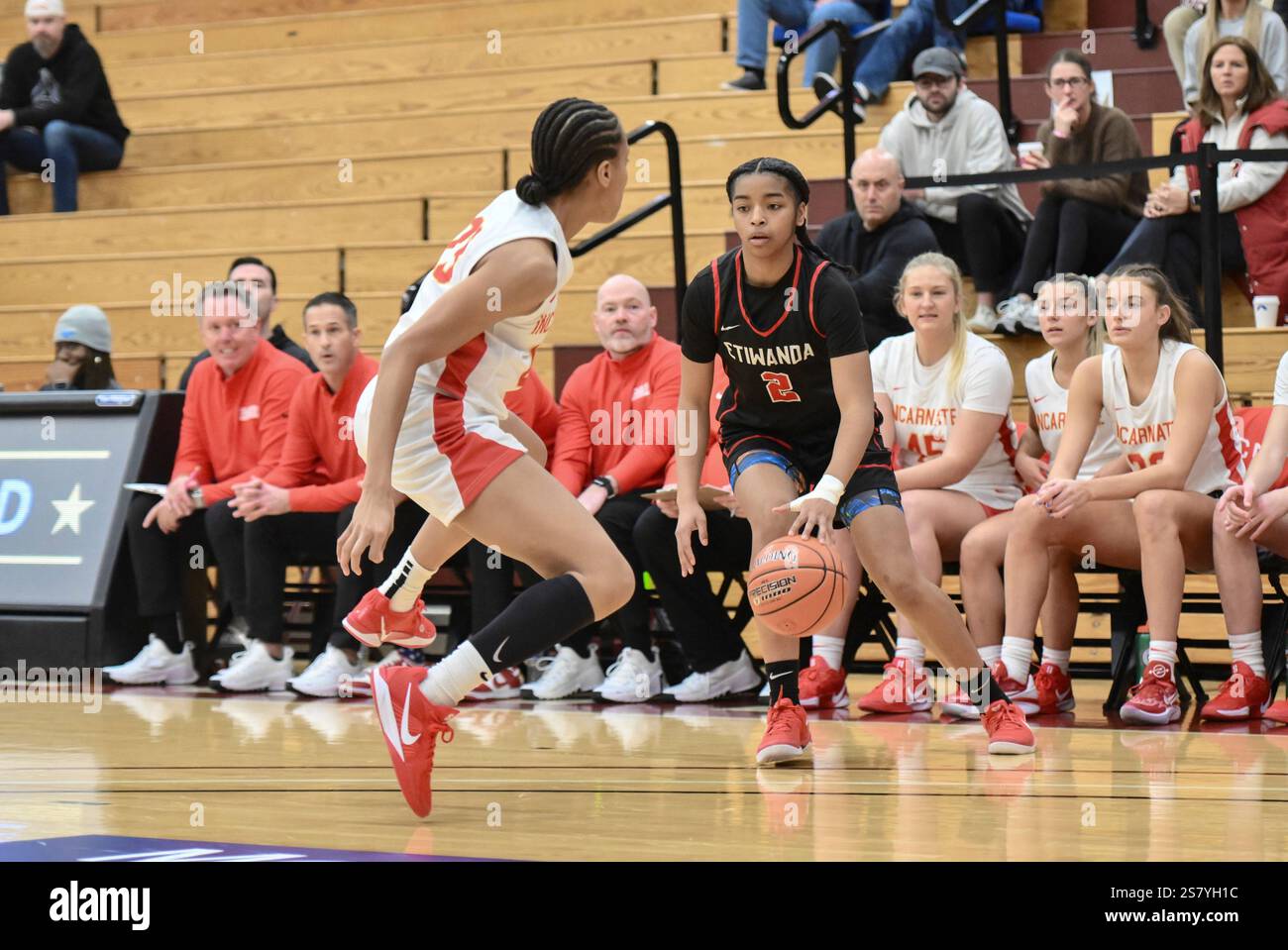 SPRINGFIELD, MA - JANUARY 20: Arynn Finley of Etiwanda (2) sets the ...