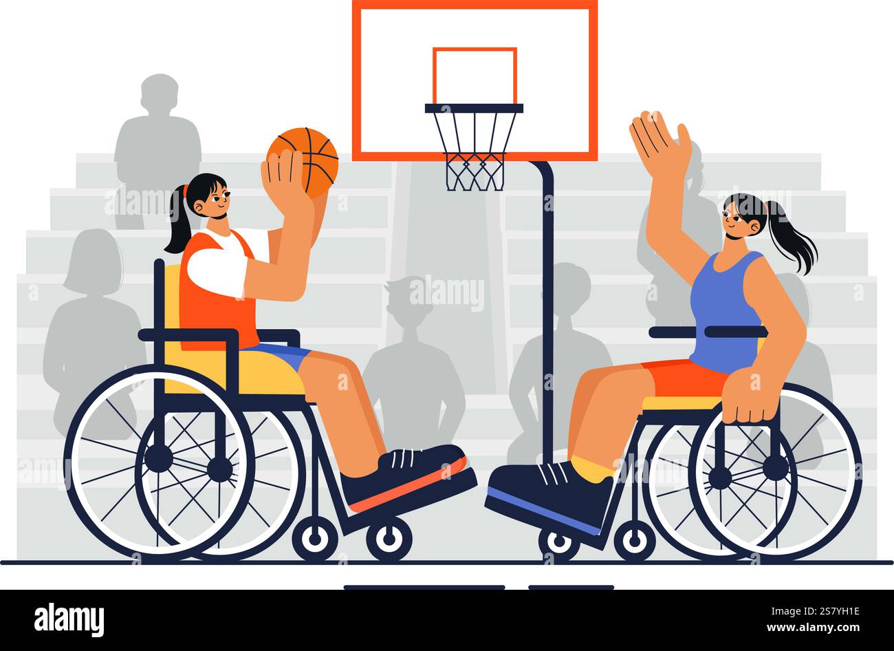Sports for Disabled People Vector Illustration Featuring Sports ...