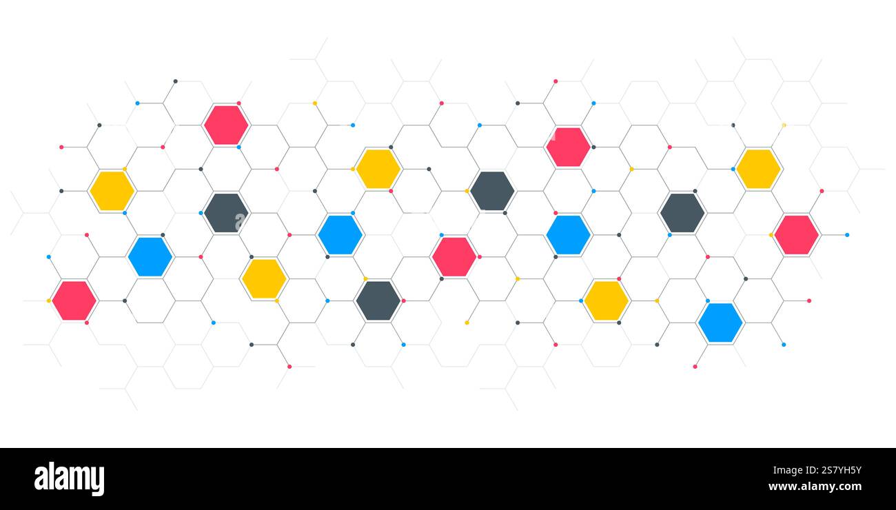 Genetic engineering and molecular structure, hexagon DNA network ...