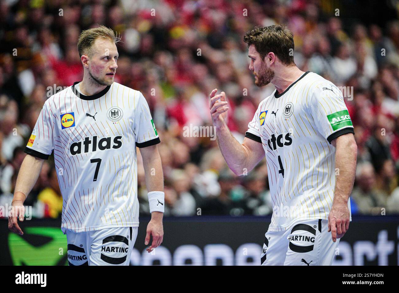 Luca Witzke (Deutschland, #07), Johannes Golla (Deutschland, #04) DEN ...