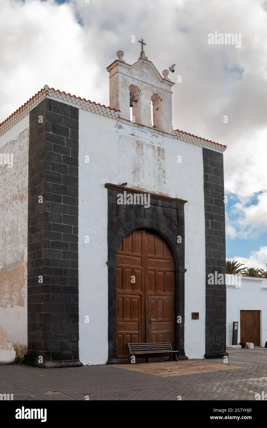 Traditional design of an old church of the Hermitage of Veracruz. Black ...