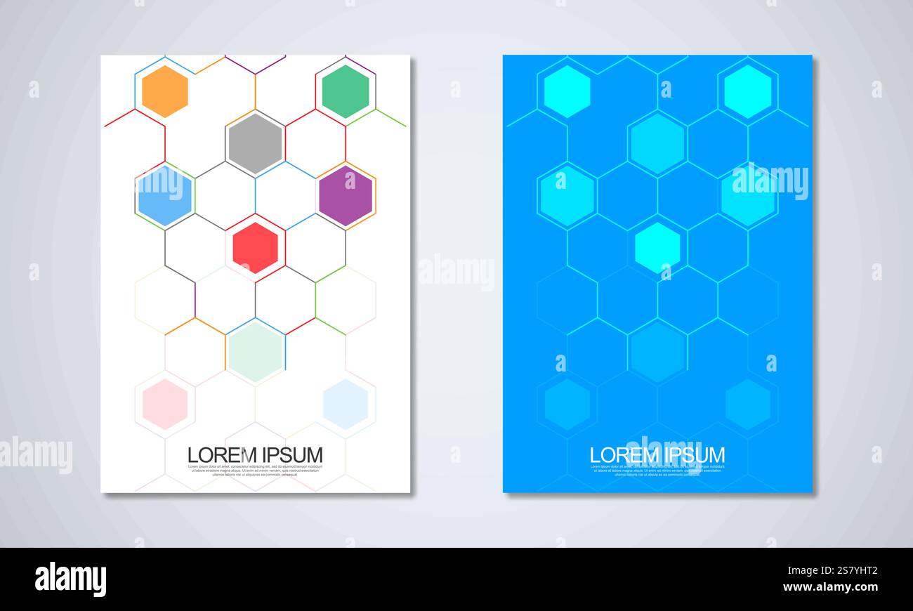 Abstract geometric background with hexagons shape pattern for a ...