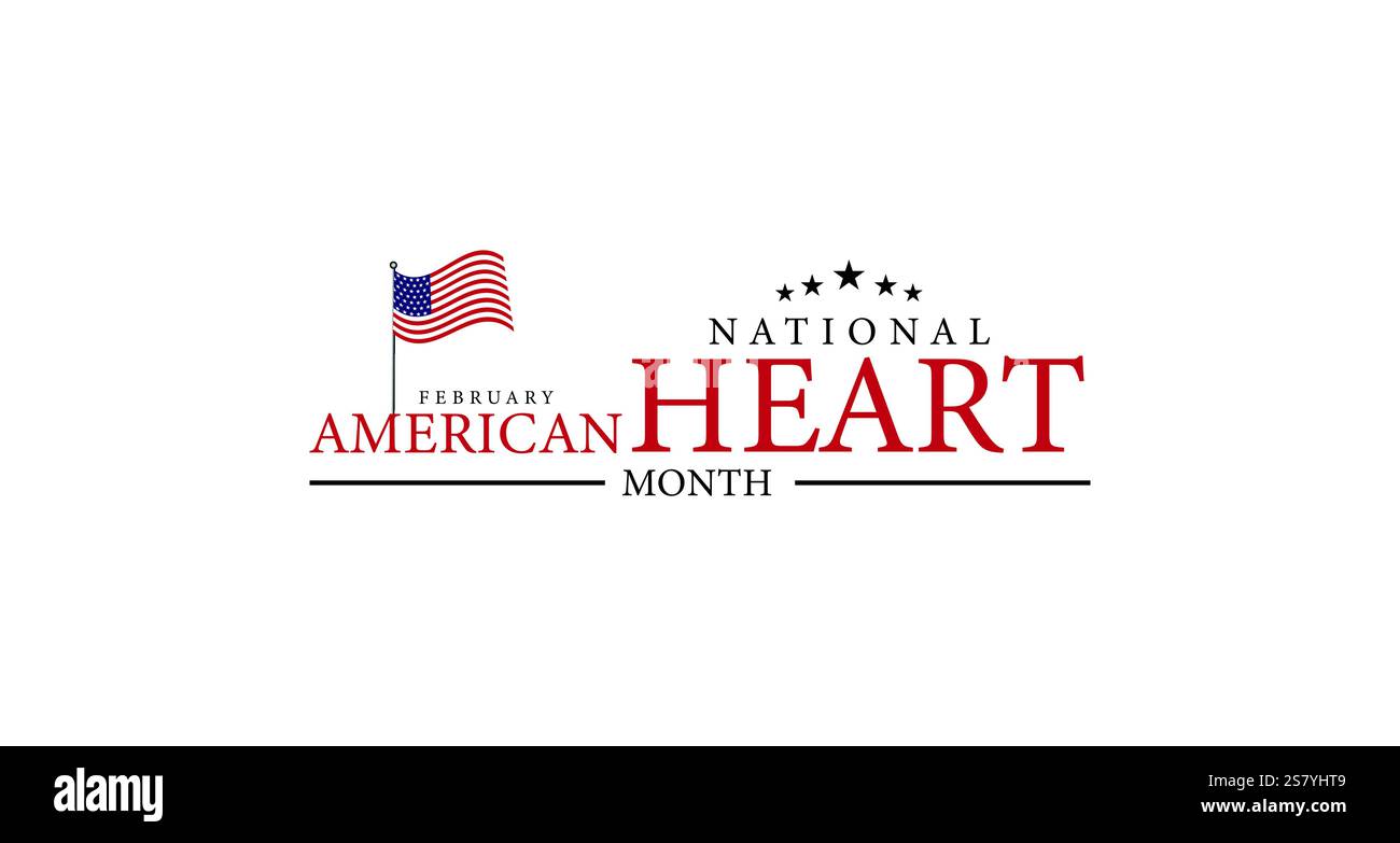 Celebrating National American Heart Month Stock Vector Image & Art - Alamy