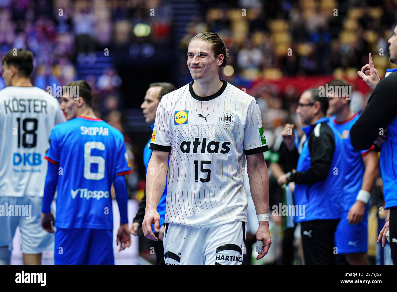 Juri Knorr (Deutschland, #15) DEN, Deutschland vs. Tschechien, Handball ...