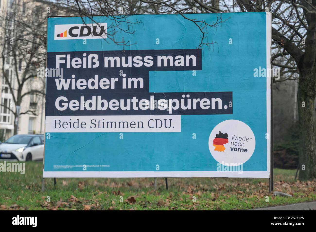 GER, Berlin, Wahl, Wahlplakat, im Bild: CDU - Plakat, Aussage: Fleiss ...